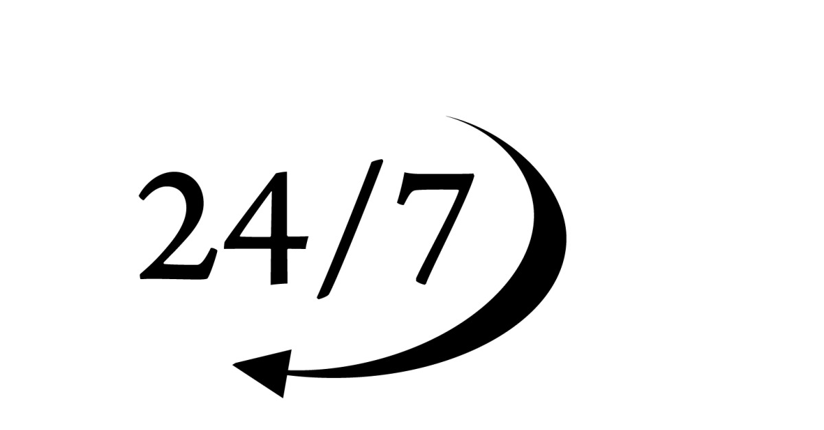 24 saatlik zaman simgesi logo tasarımı v58 - TemplateMonster