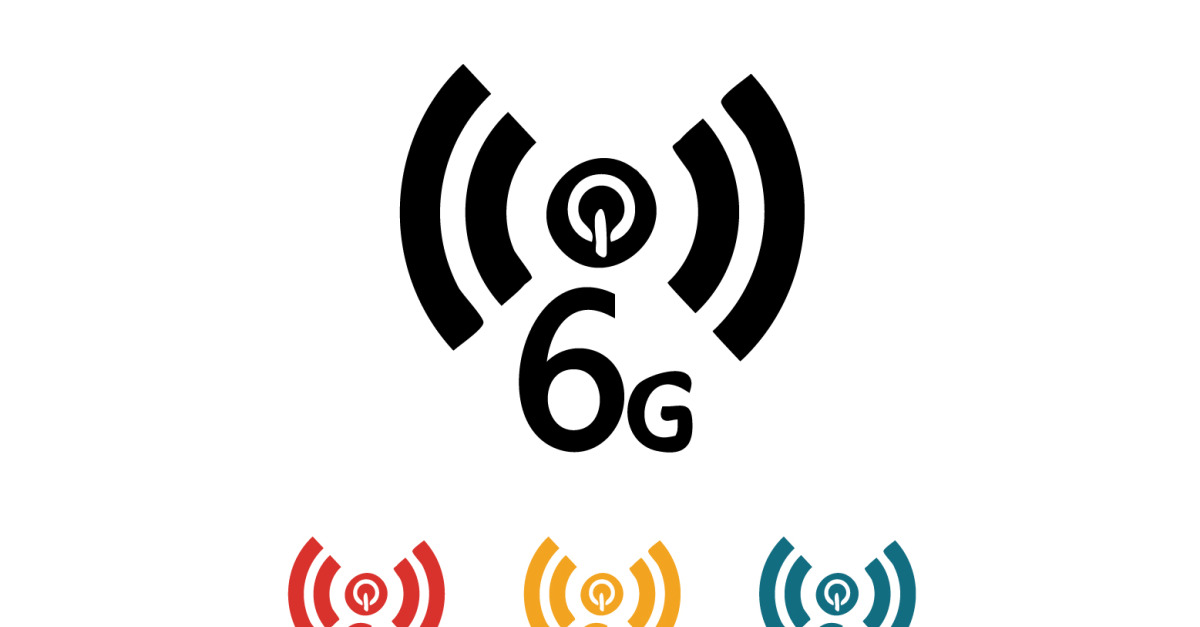 6G signal network tecknology logo vector icon v51