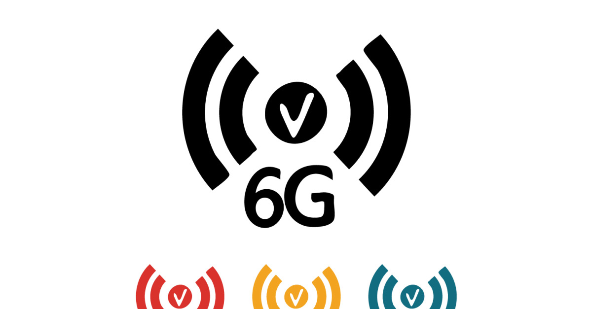 6G signal network tecknology logo vector icon v53