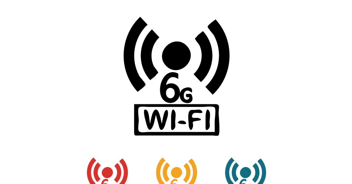 6G signal network tecknology logo vector icon v56