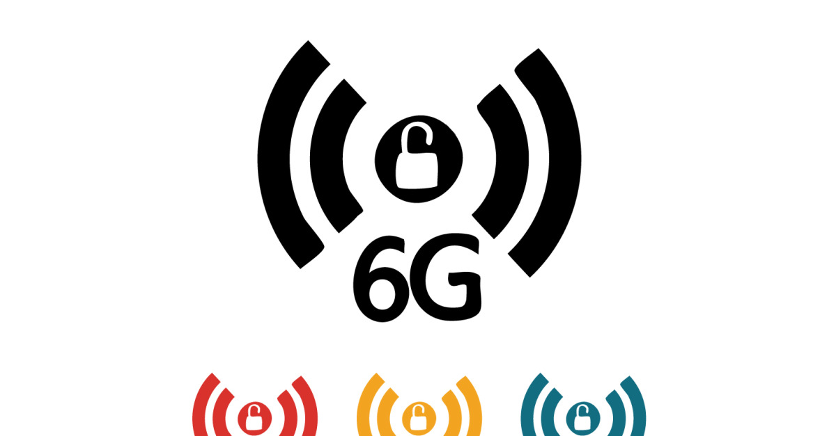 6G-Signalnetzwerk-Technologie-Logo-Vektorsymbol v54