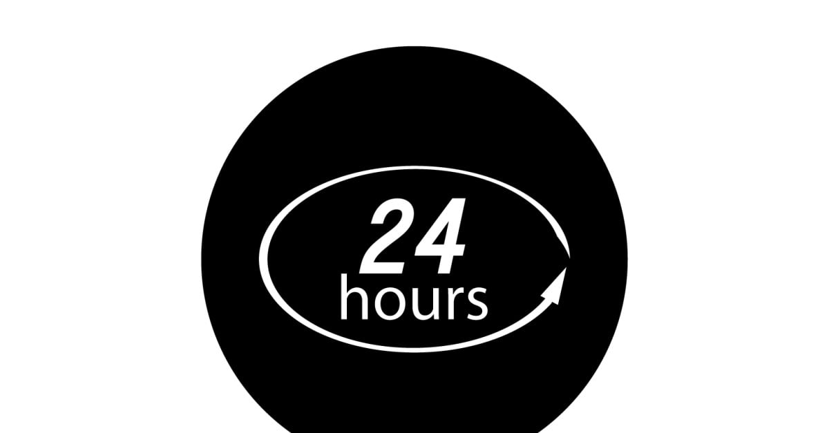 24 hour time icon logo design v100 #389321 - TemplateMonster