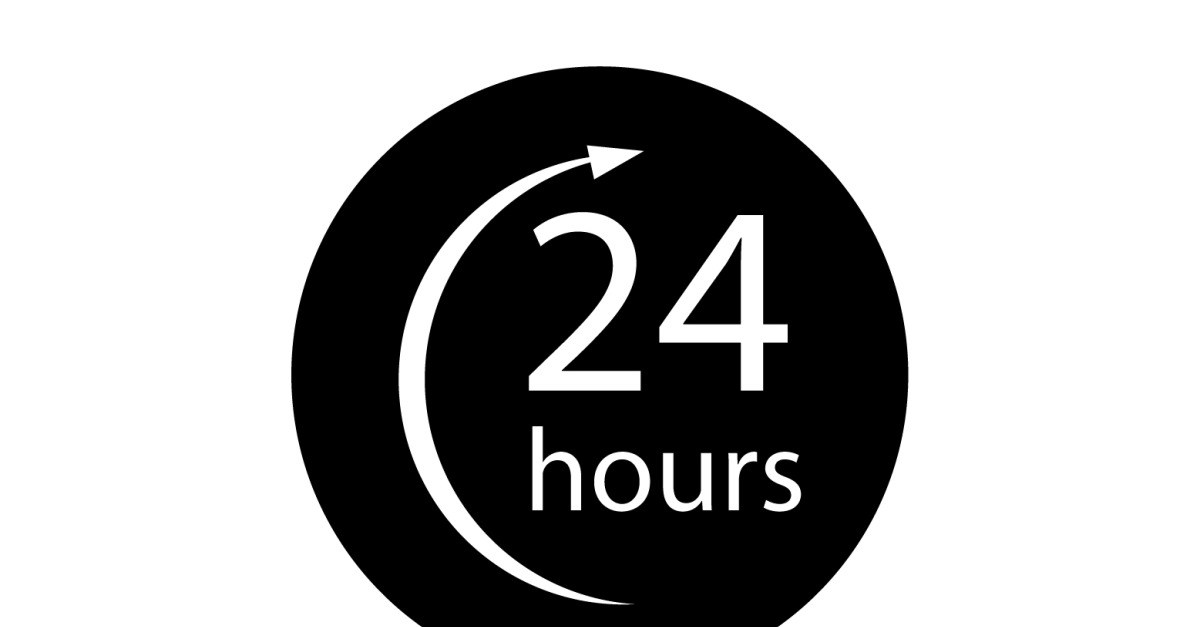 24 hour time icon logo design v125 #389345 - TemplateMonster