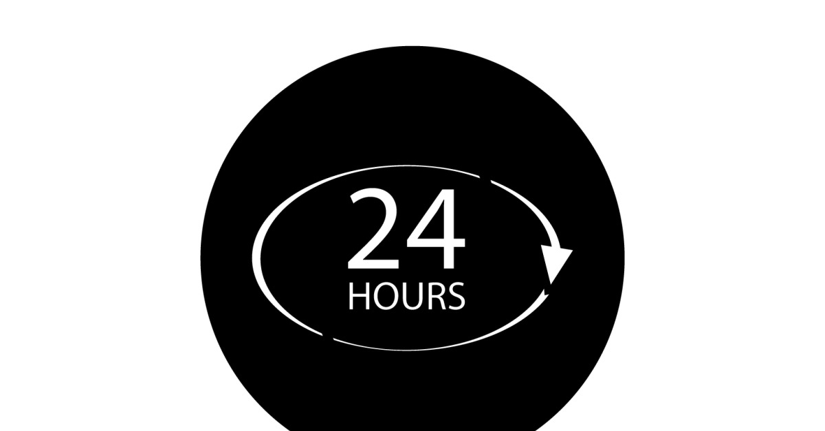 24 hour time icon logo design v99 #389318 - TemplateMonster