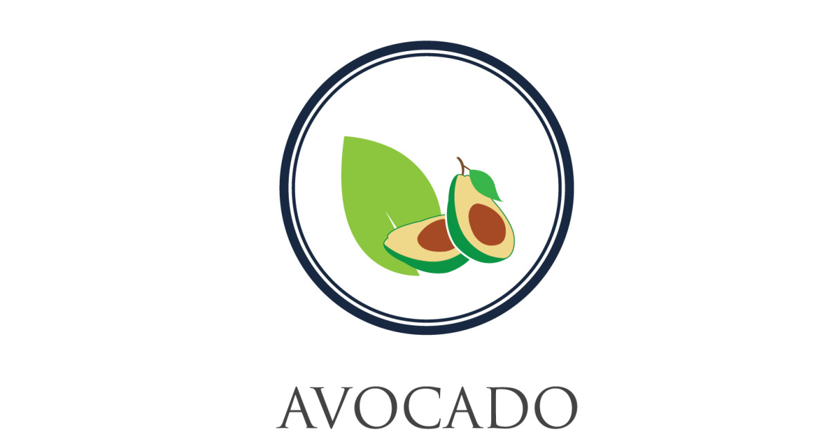Avokado meyve simge vektör logo tasarımı v44