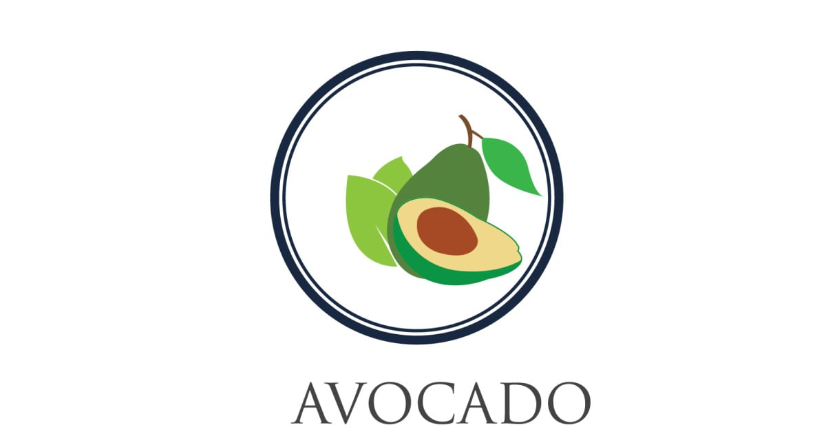 Avokádo ovoce ikona vektorové logo design v56