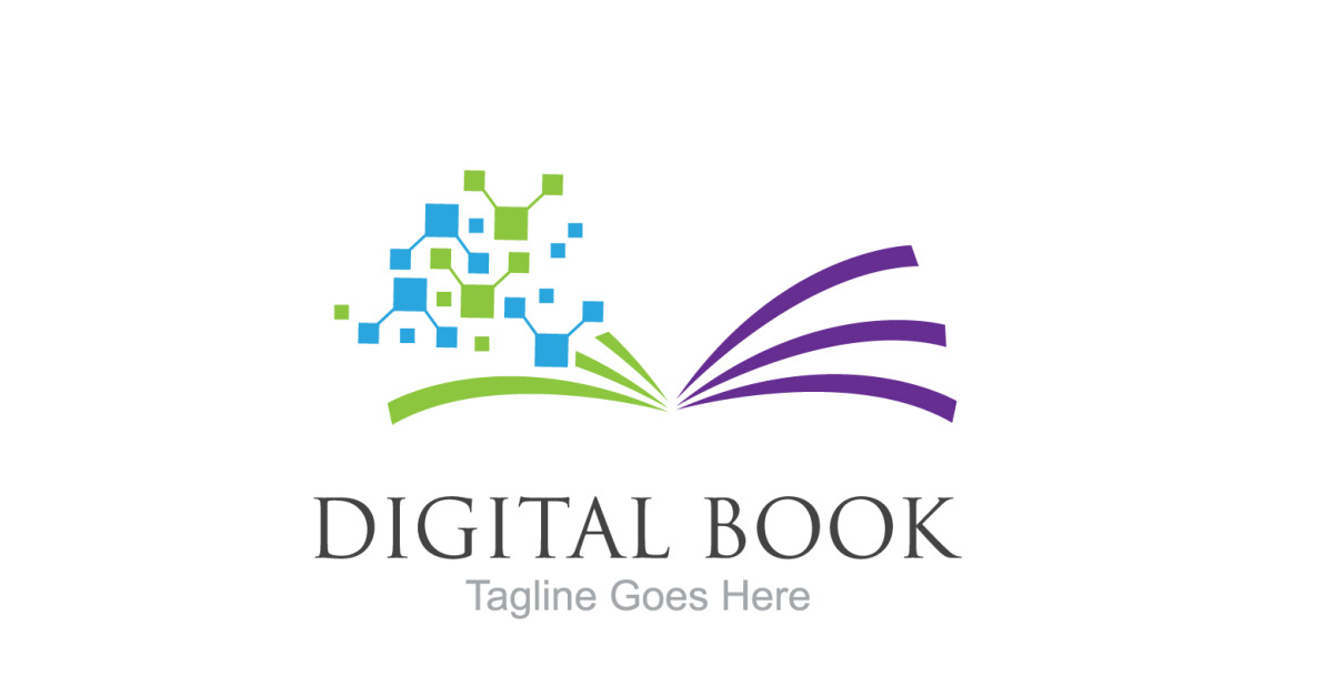 Book reading education logo vector v11 - TemplateMonster