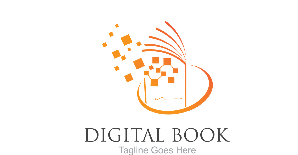 Book reading education logo vector v15 - TemplateMonster