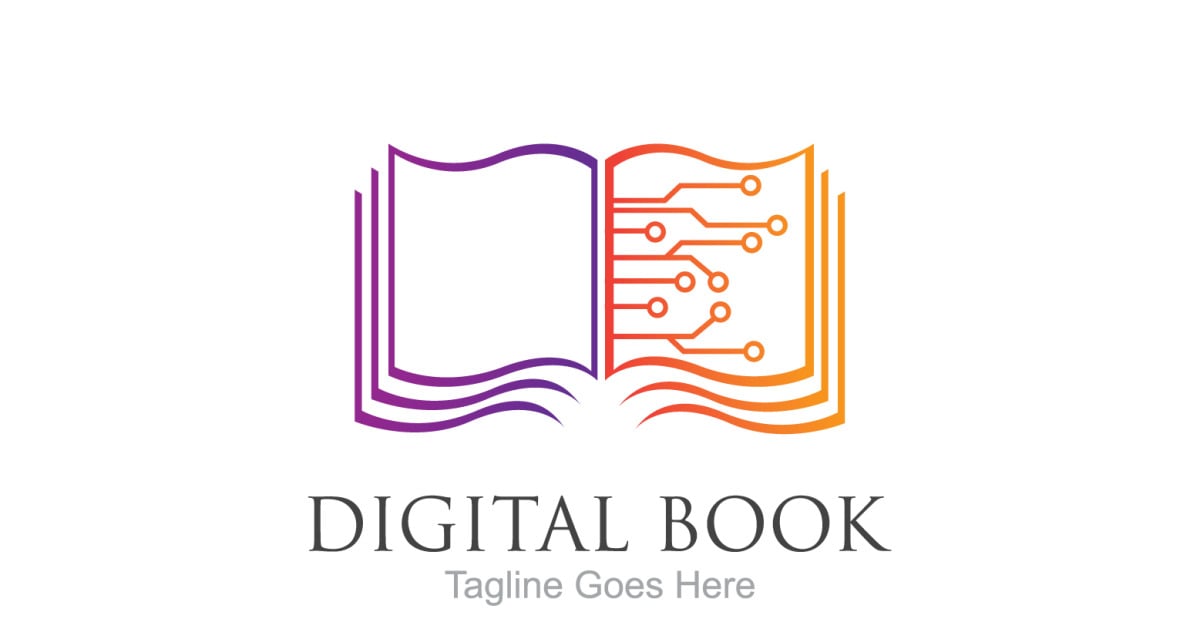 Book reading education logo vector v8 - TemplateMonster