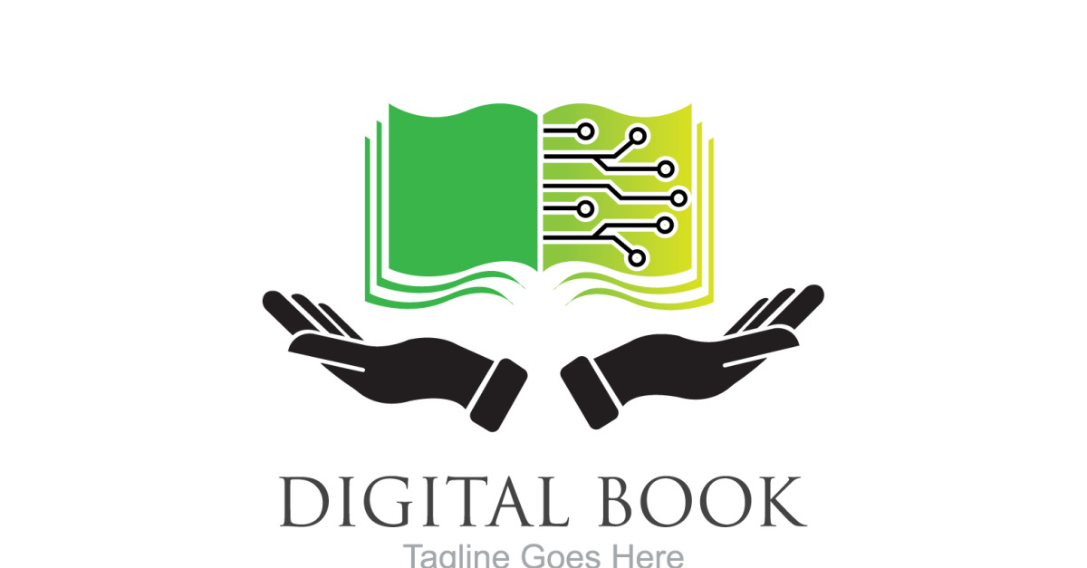 Book reading education logo vector v24 - TemplateMonster