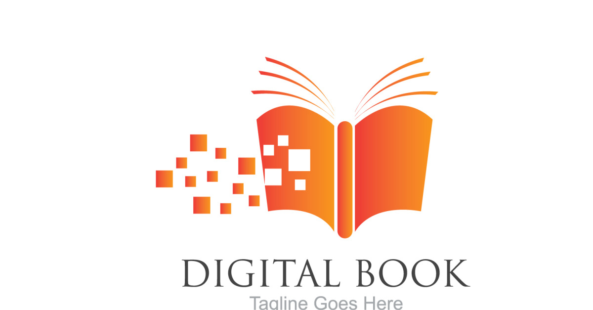 Book reading education logo vector v31 - TemplateMonster