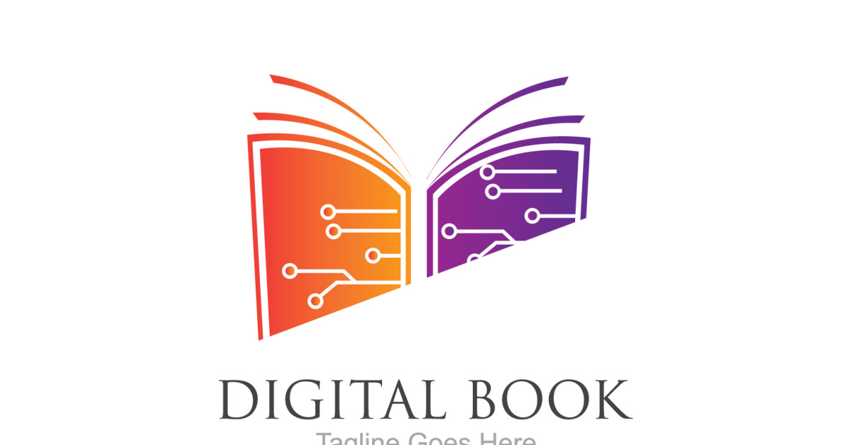 Book reading education logo vector v42 - TemplateMonster