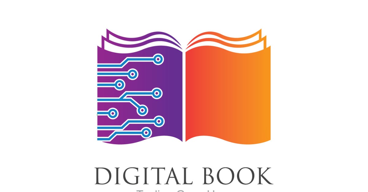 Book reading education logo vector v64 - TemplateMonster