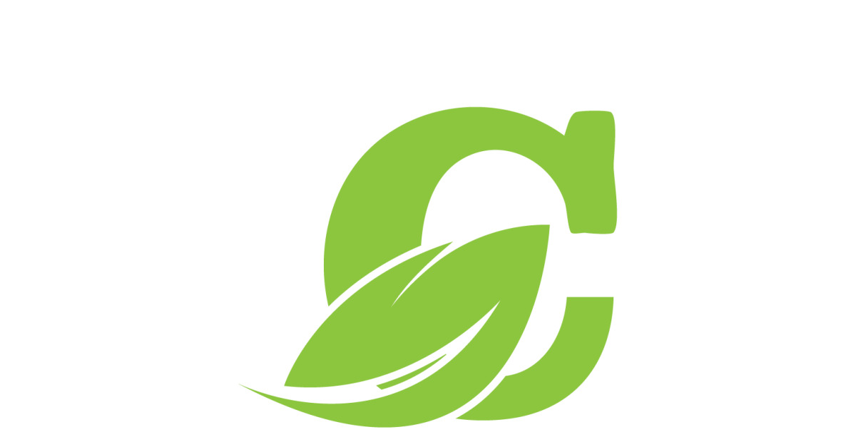 C letter leaf green vector version v29 - TemplateMonster