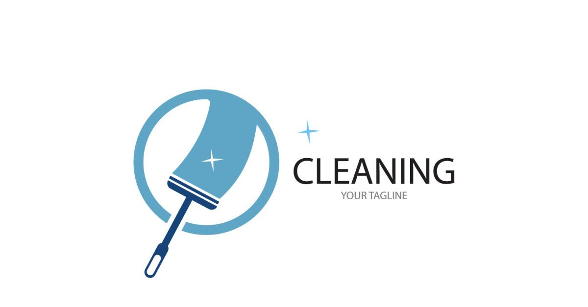 Cleaning service icon logo vector v24 - TemplateMonster