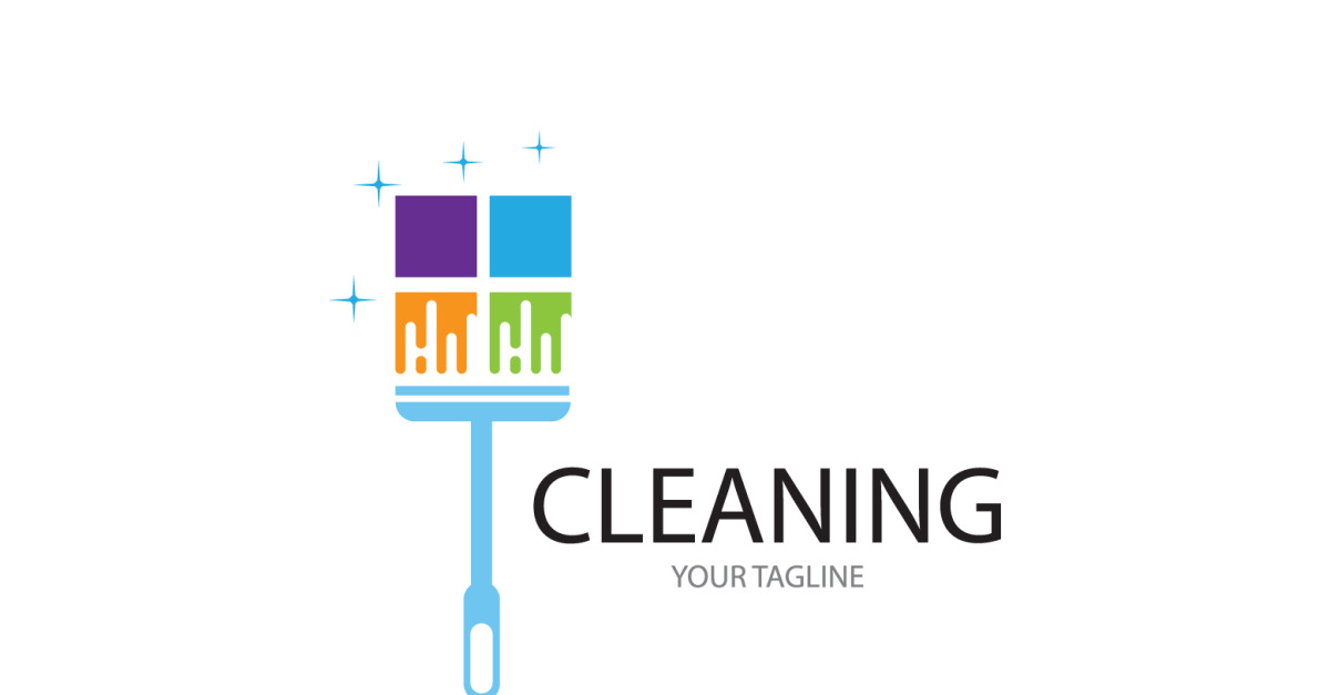 Cleaning service icon logo vector v36 - TemplateMonster