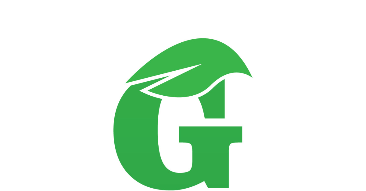 G letter leaf green logo icon version v36 - TemplateMonster
