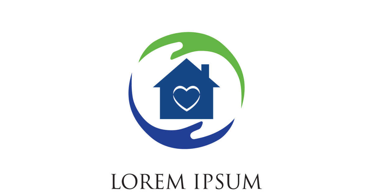 Home care building logo version v33 #390067 - TemplateMonster