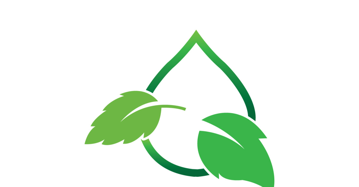 Icono de elemento de árbol de ecología verde hoja versión v44