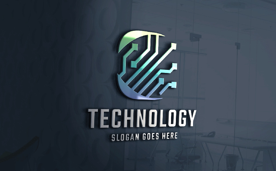 Modèle de logo de technologie professionnelle
