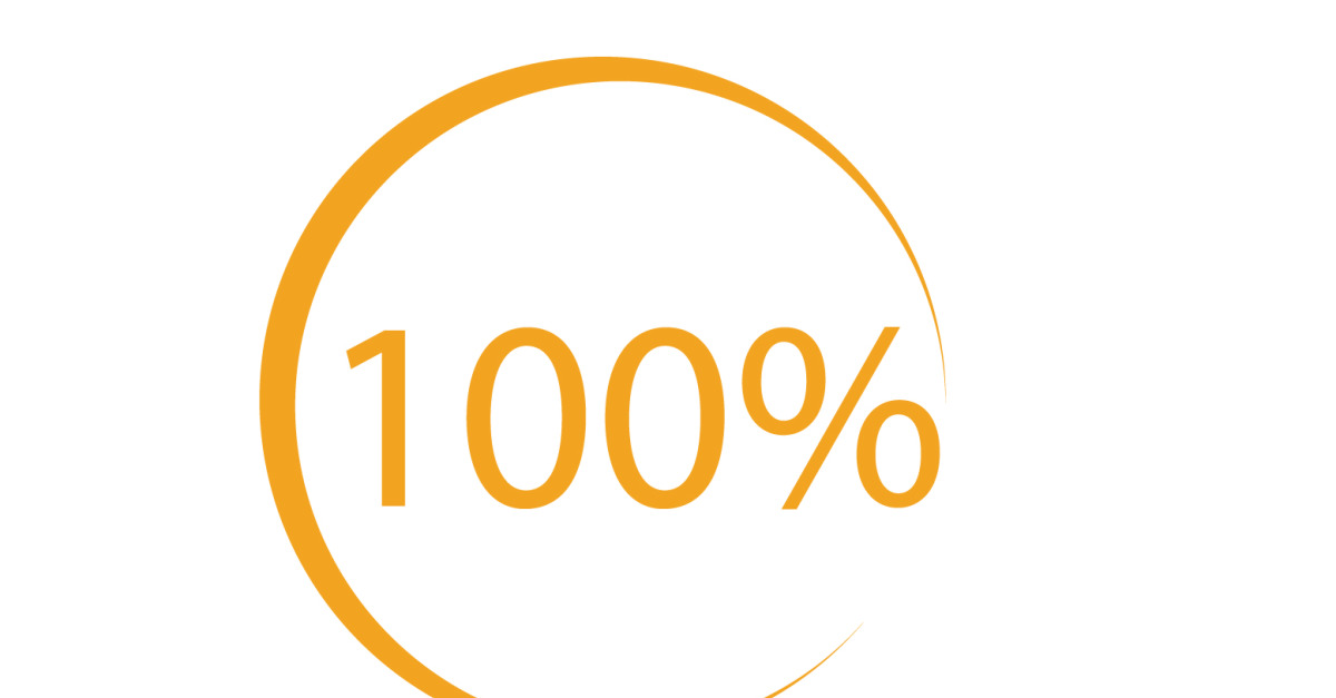 100 persent icon symbol logo version v1 - TemplateMonster