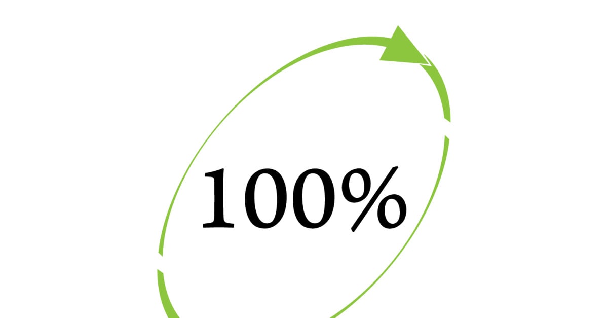 100 pour cent icône symbole logo version v18