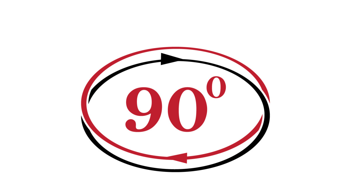 90 degree angle rotation icon symbol logo v20
