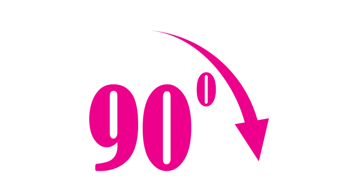 90 degree angle rotation icon symbol logo v21