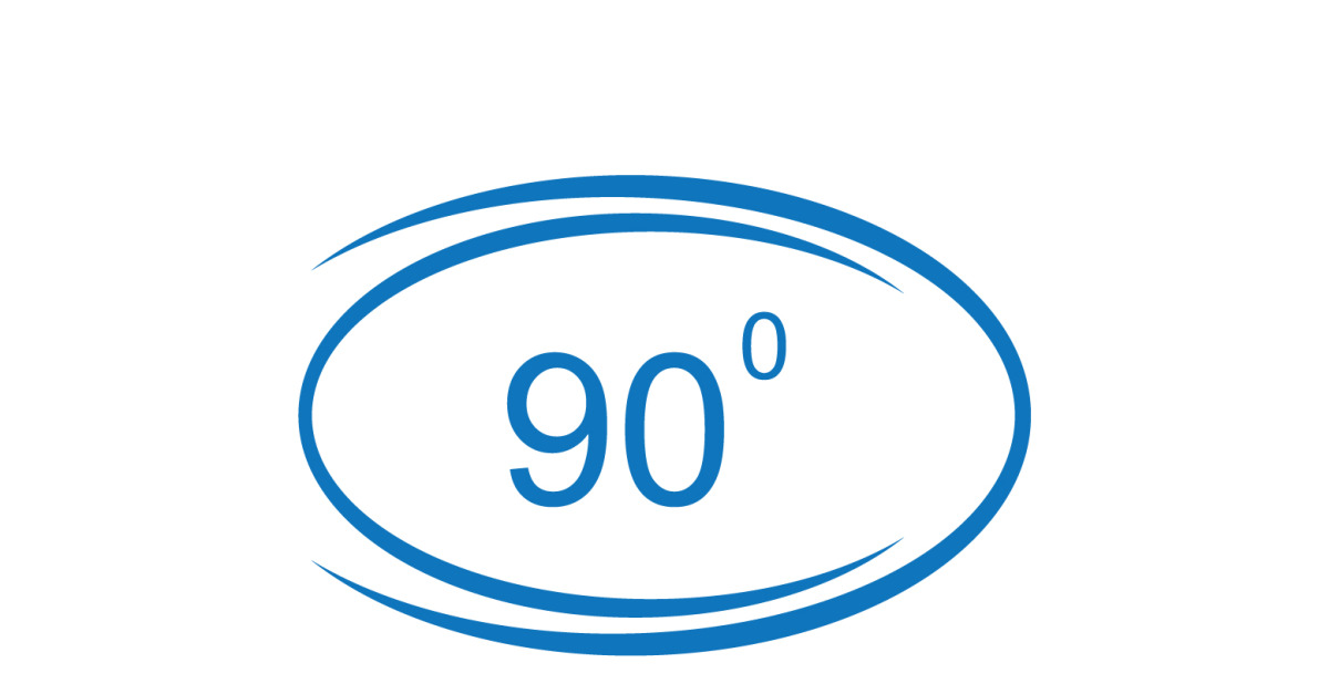 90 degree angle rotation icon symbol logo v33