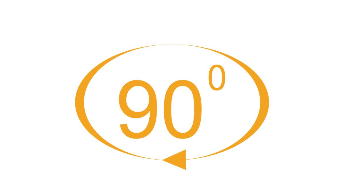 90 degree angle rotation icon symbol logo v49
