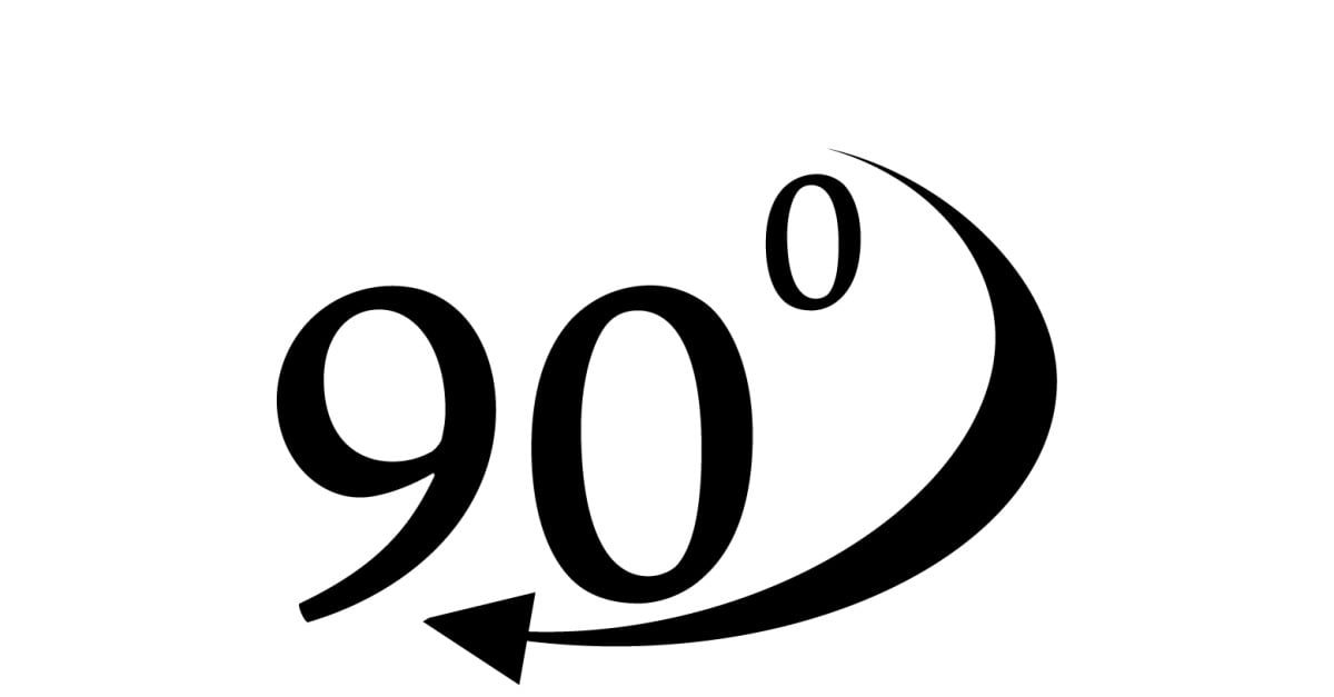 90 degree angle rotation icon symbol logo v58