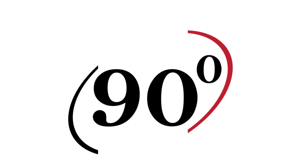 90 degree angle rotation icon symbol logo v60