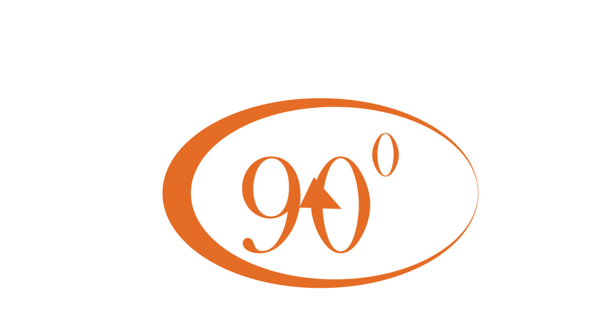 90 Degree Angle Rotation Icon Symbol Logo V6