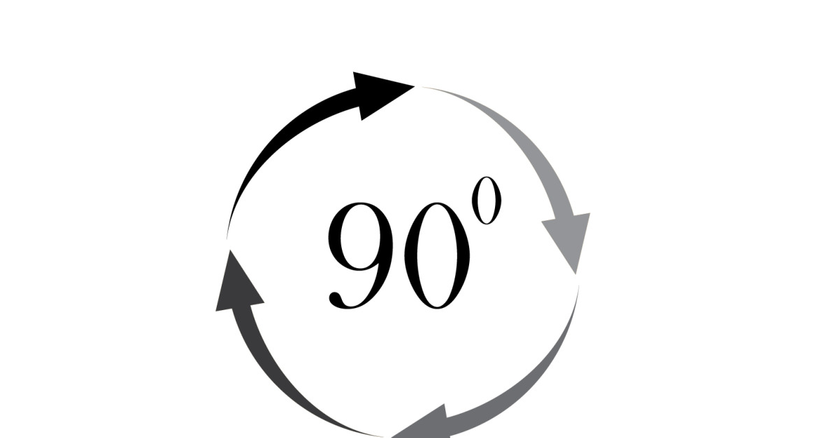 90 derece açı döndürme simgesi sembol logosu v14