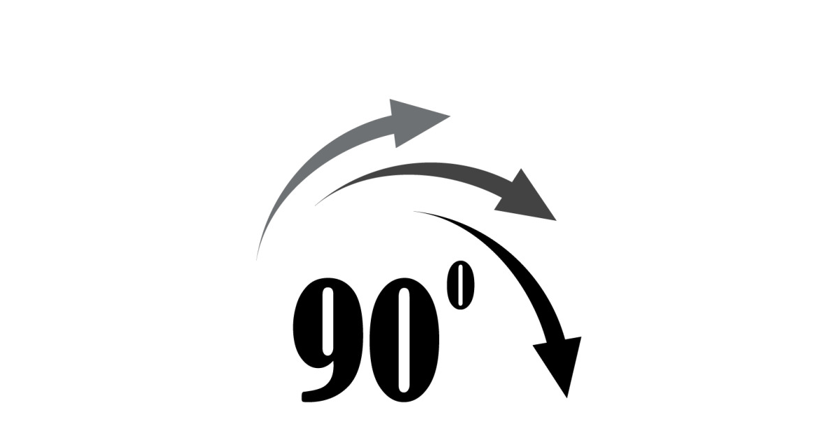 90 derece açı döndürme simgesi sembol logosu v45