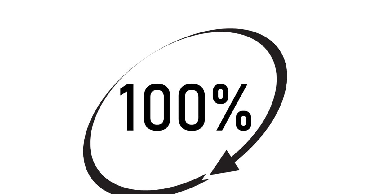 100 persent icon symbol logo version v51 - TemplateMonster