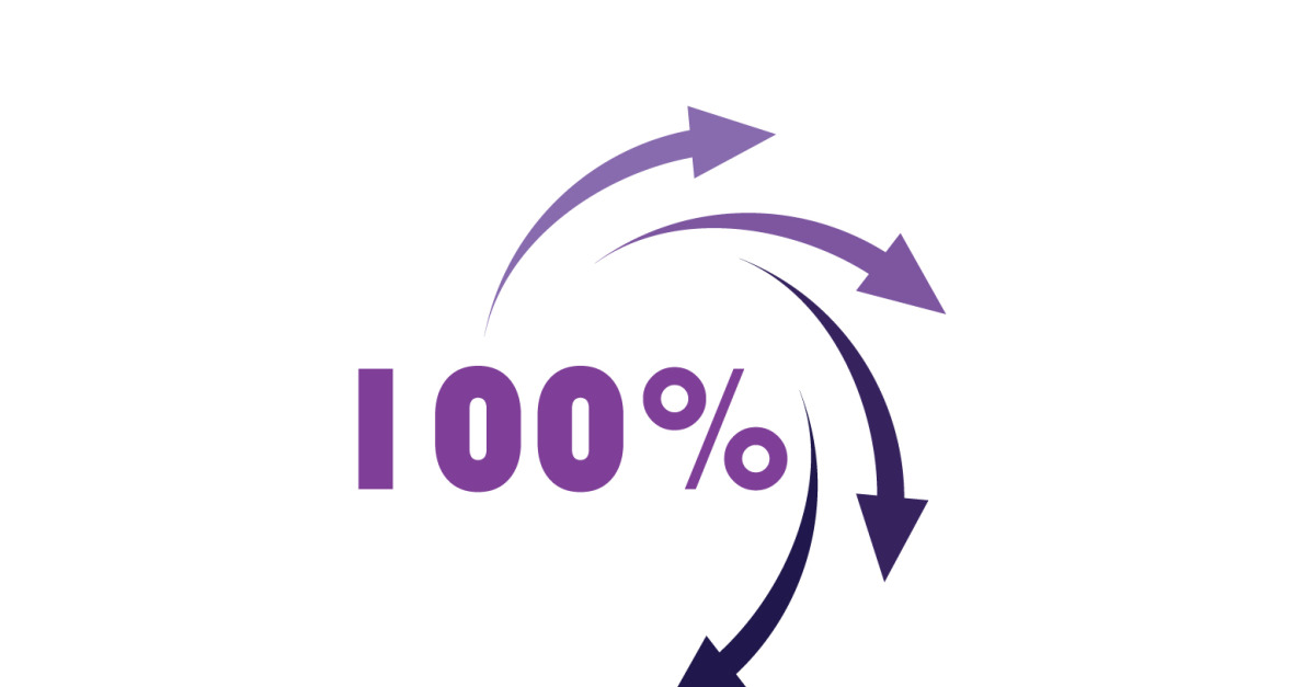 100 persent icon symbol logo version v53 - TemplateMonster