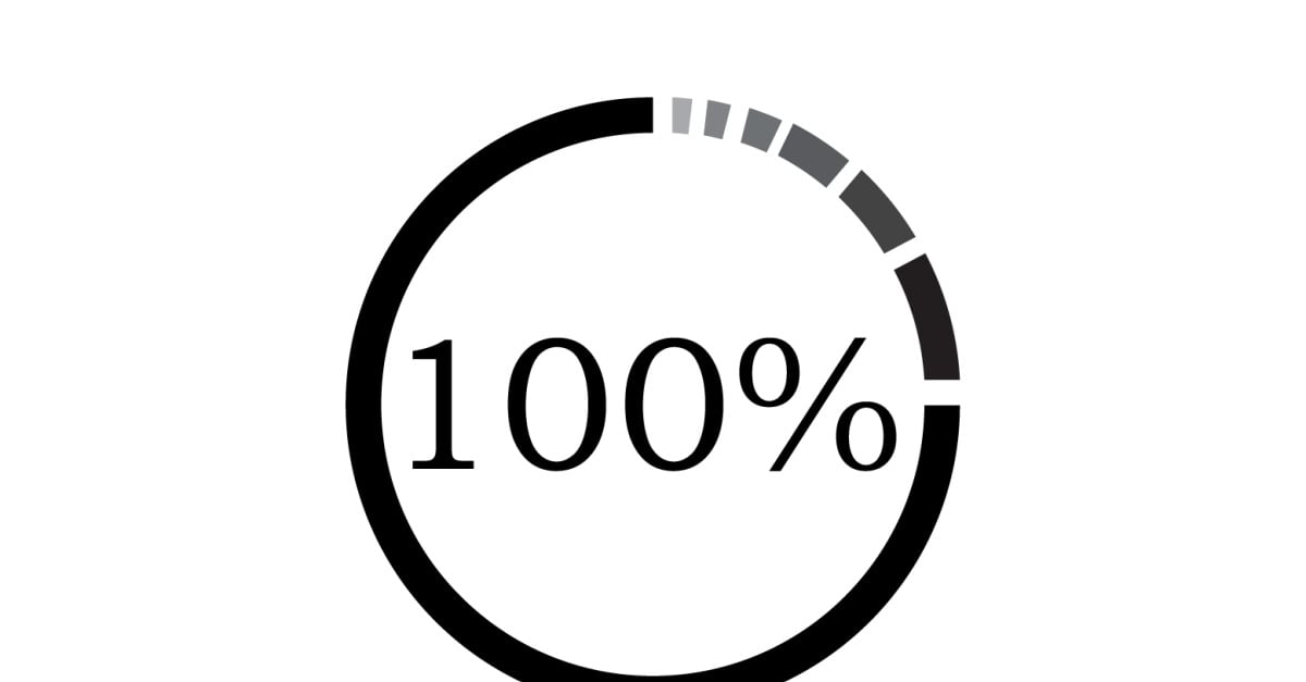 100 persent icon symbol logo version v56 - TemplateMonster