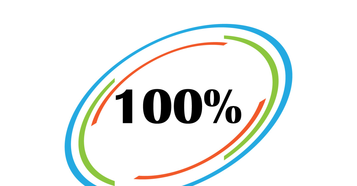 100 persent icon symbol logo version v63 - TemplateMonster