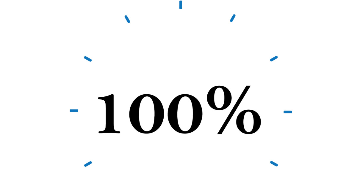 100 pour cent icône symbole logo version v12
