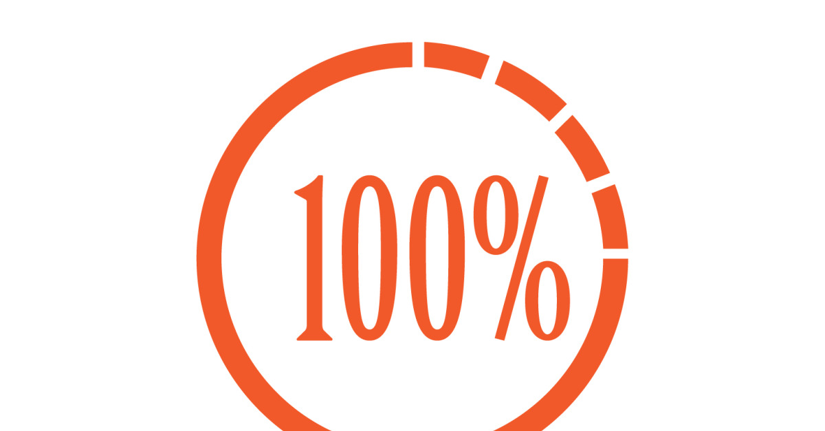 100 pour cent icône symbole logo version v13