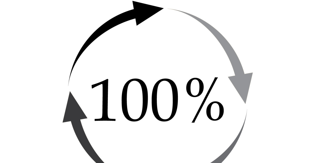 100 pour cent icône symbole logo version v14