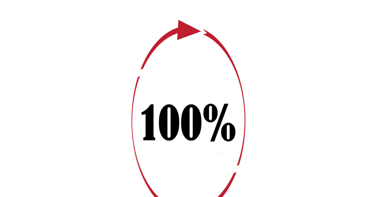 100 pour cent icône symbole logo version v26