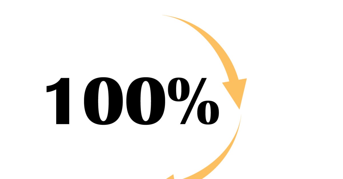 100 pour cent icône symbole logo version v31