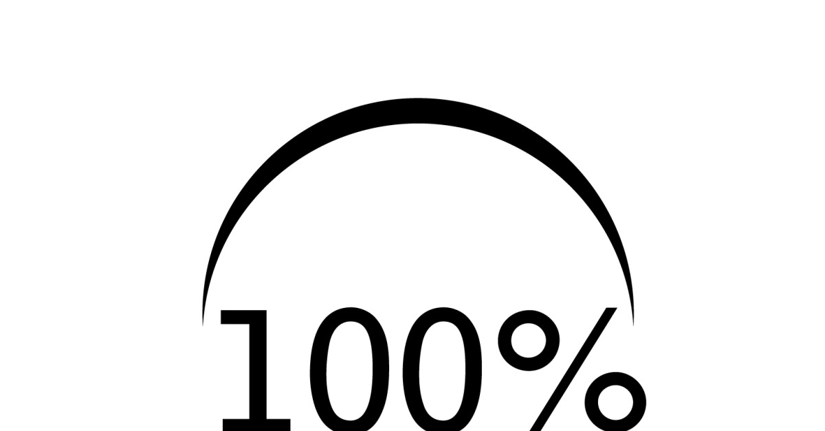 100 pour cent icône symbole logo version v52