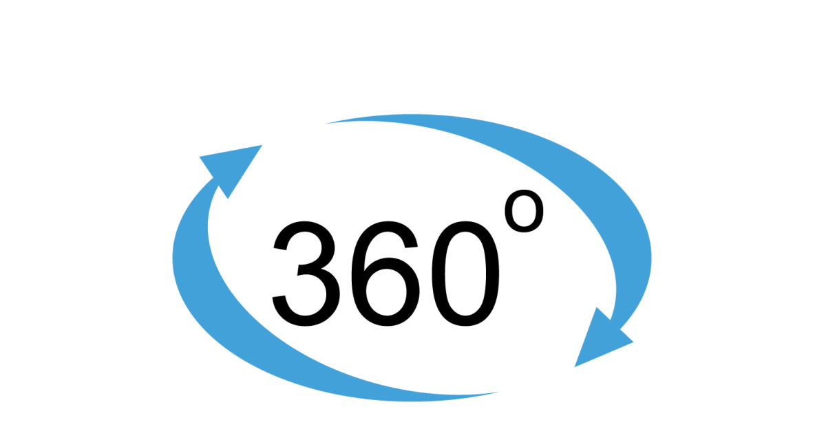 360 degree angle rotation icon symbol logo version v16