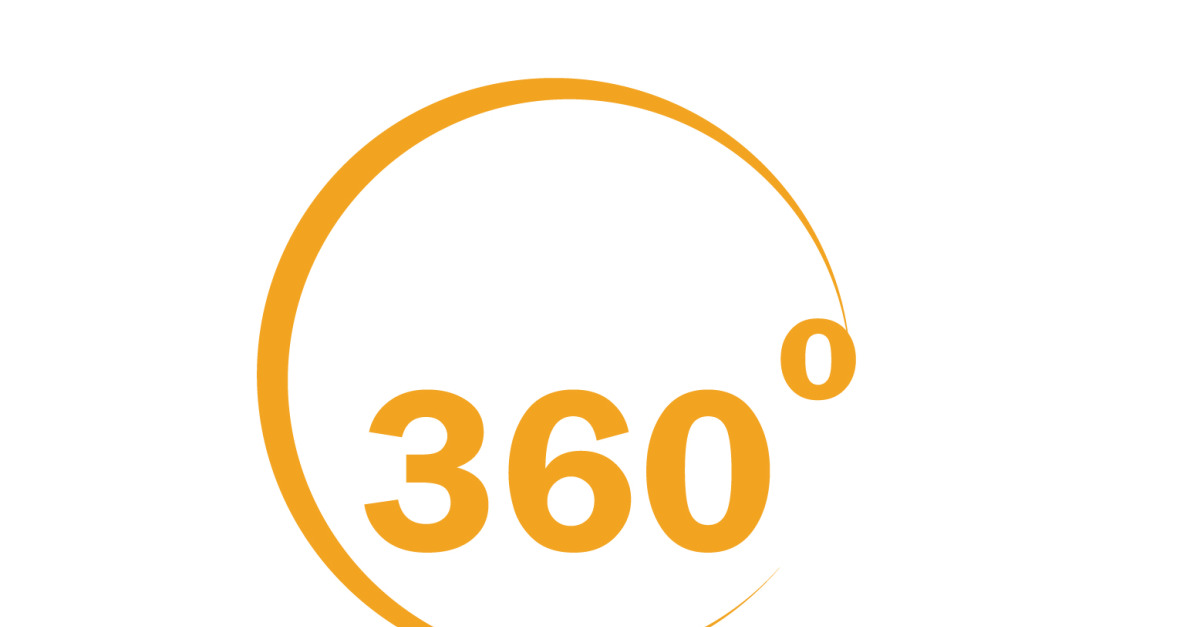 360 degree angle rotation icon symbol logo version v1