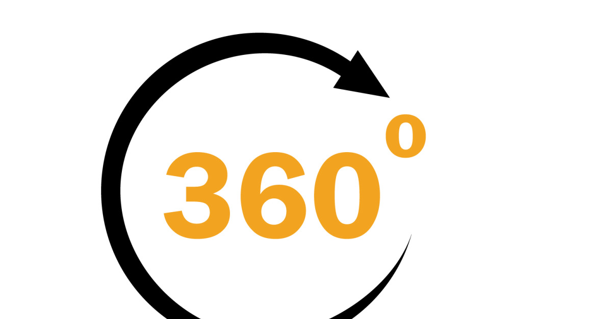 360 degree angle rotation icon symbol logo version v3