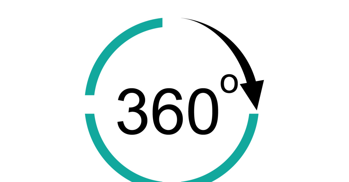 Versione logo simbolo icona rotazione angolo di 360 gradi v22