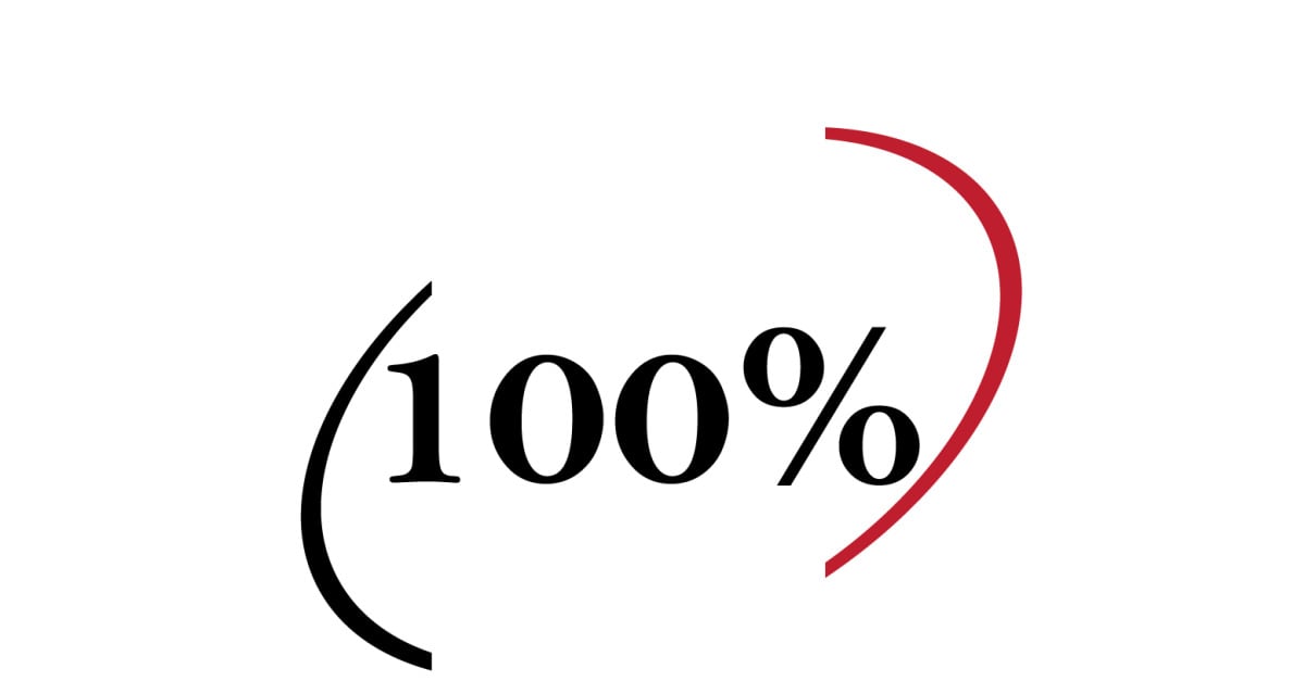 Verze loga symbolu 100 perentů v60 #391352 - TemplateMonster